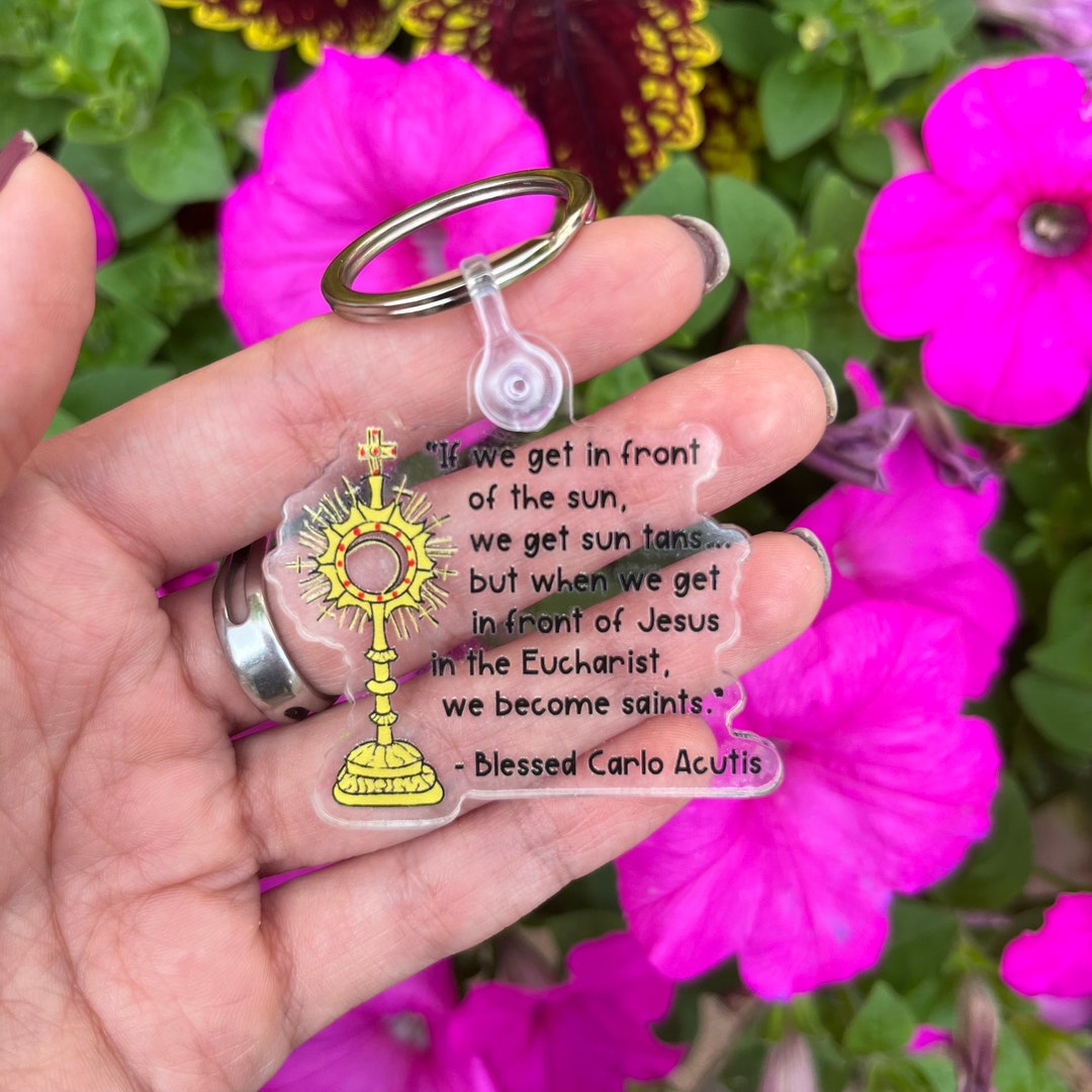Carlo Acutis Quote Keychain, Eucharist Quote Keychain, Catholic ...