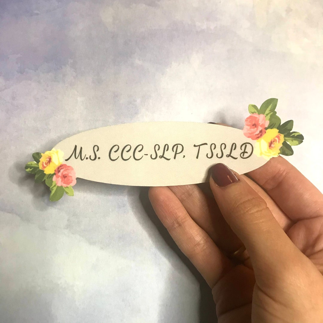 MS Credentials, Bilingual Extension, Speech Language Pathology Sticker ...