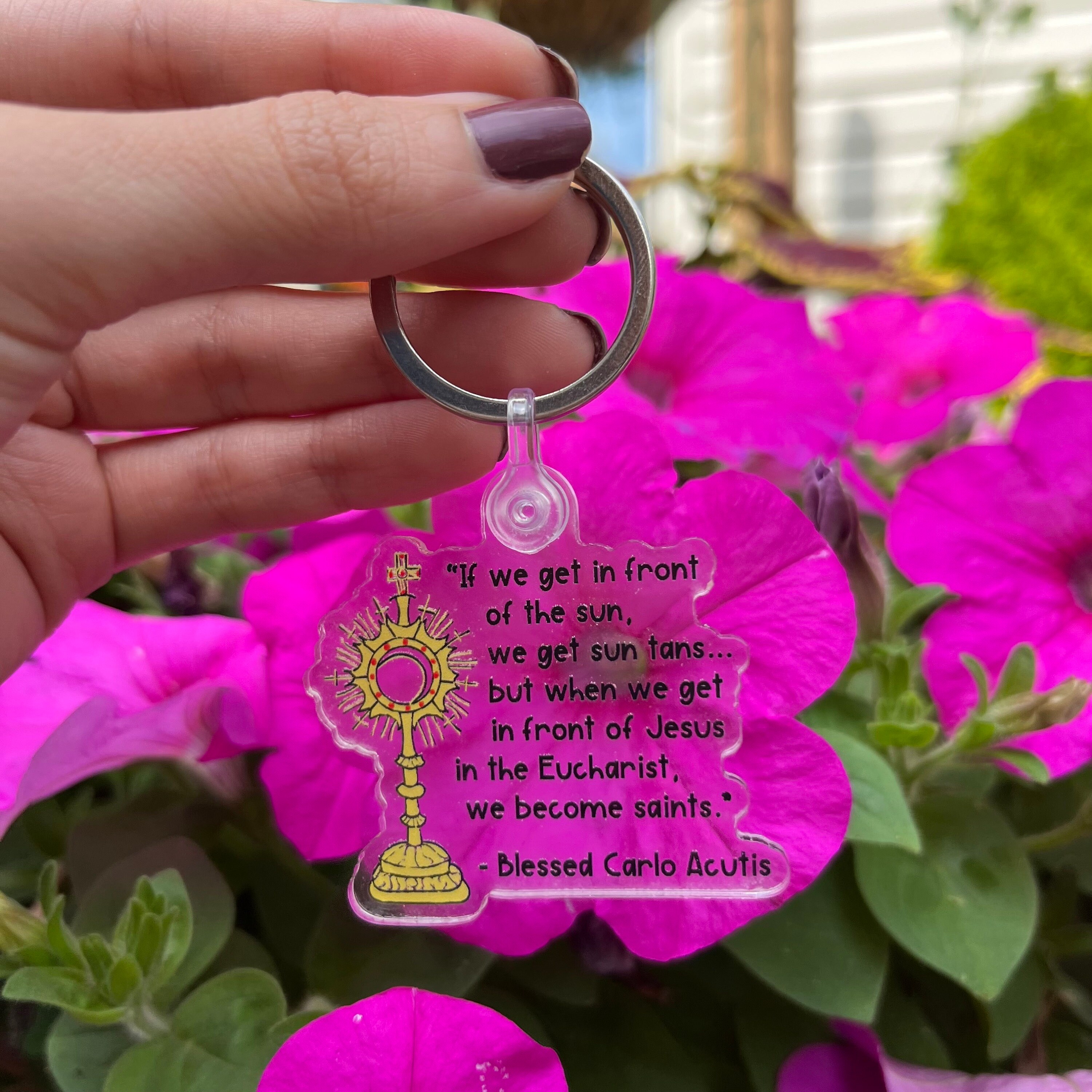 Carlo Acutis Quote Keychain, Eucharist Quote Keychain, Catholic ...