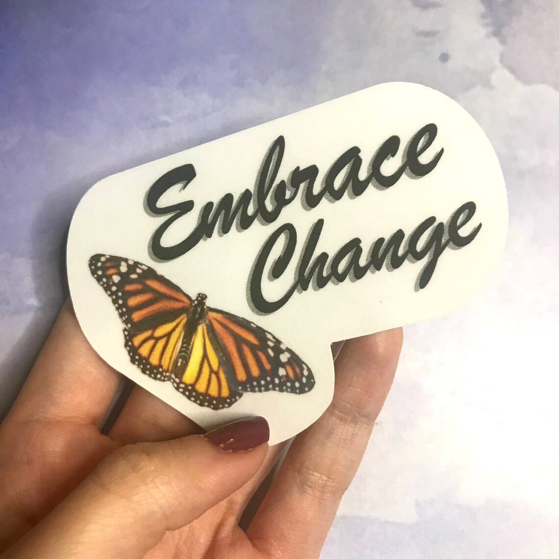 Butterfly, Embrace Change, Speech Language Pathology Sticker, SLP Merch ...