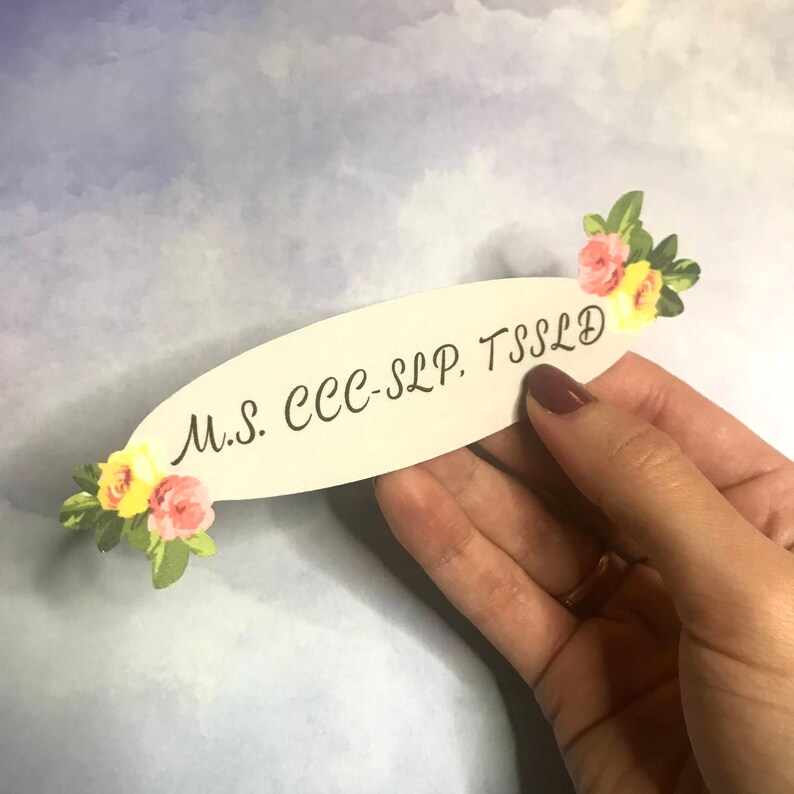 MS Credentials, Bilingual Extension, Speech Language Pathology Sticker ...