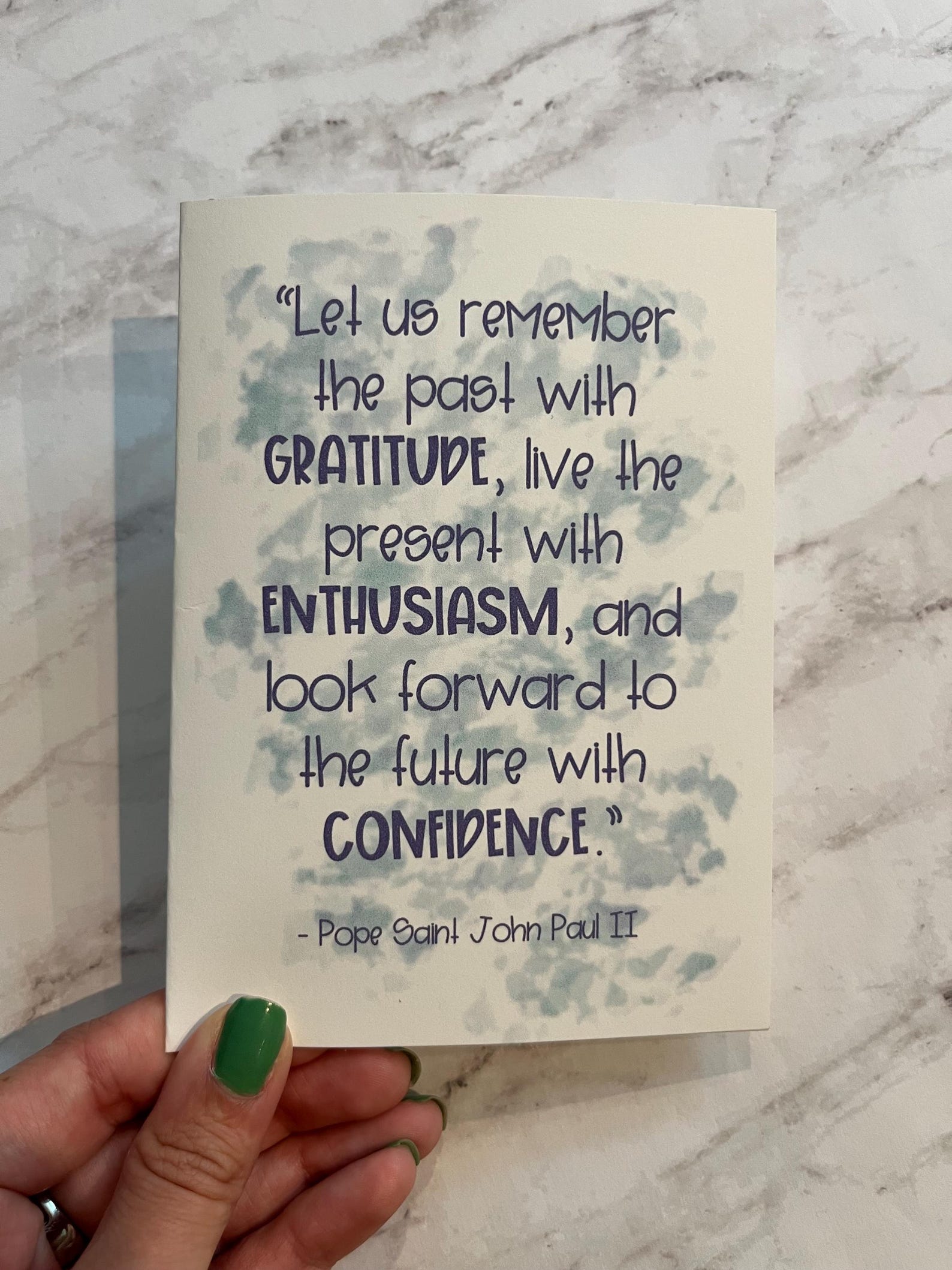 Catholic Themed Blank Thank You Note Cards, Pope St. John Paul II Quote ...