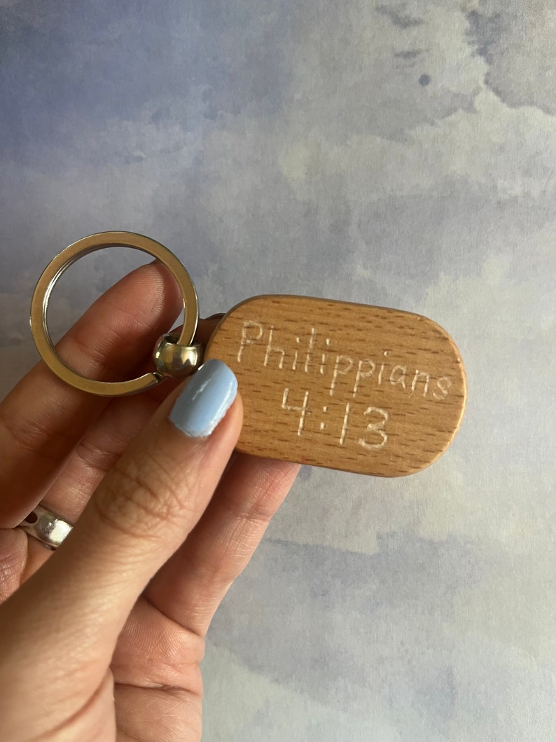 Bible Passage Keychain, Philippians 4:13 Keychain, 1 Corinthians 16 13 ...