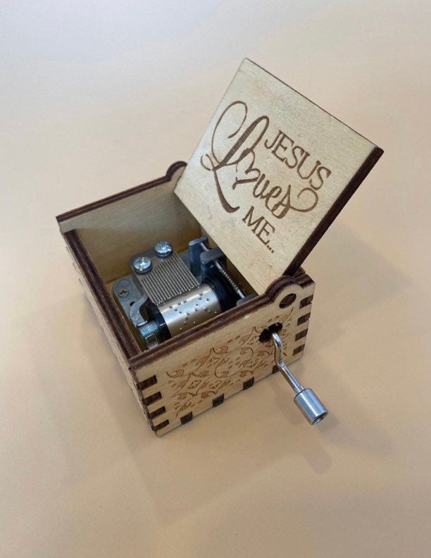 Jesus Loves Me Music Box Hand Crank Music Box for Him/her - Etsy