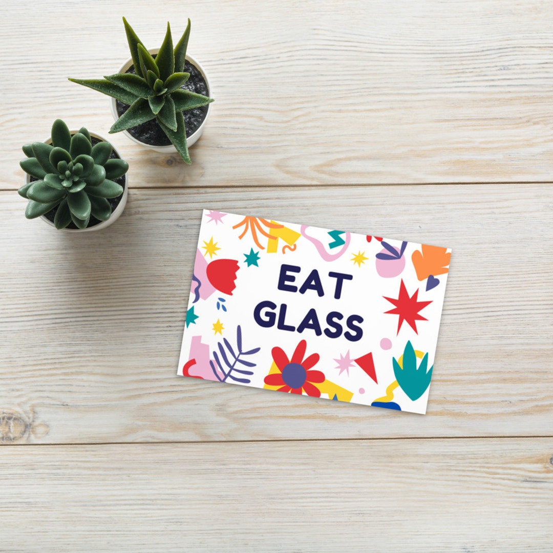 Eat Glass Schitts Creek Postcard - Etsy