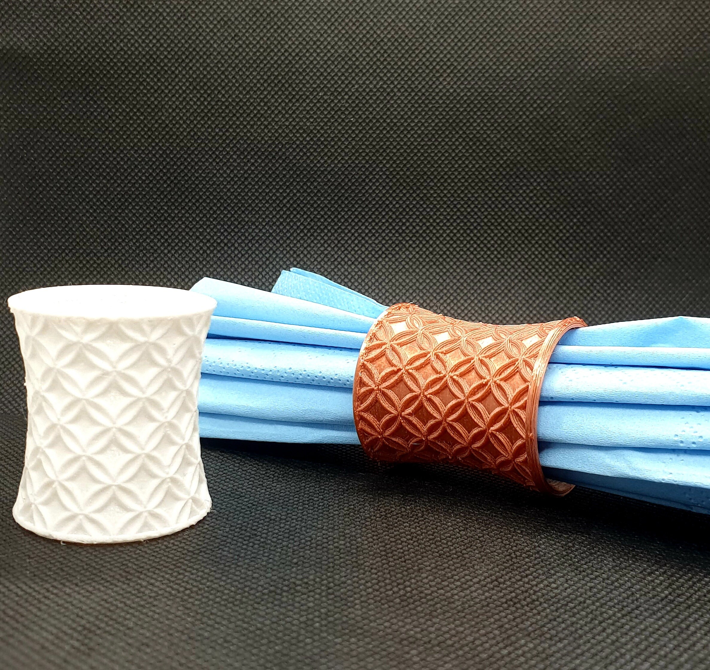 Set of 5 Napkin Ring, Grid, Table Décor, 3d Printed - Etsy UK