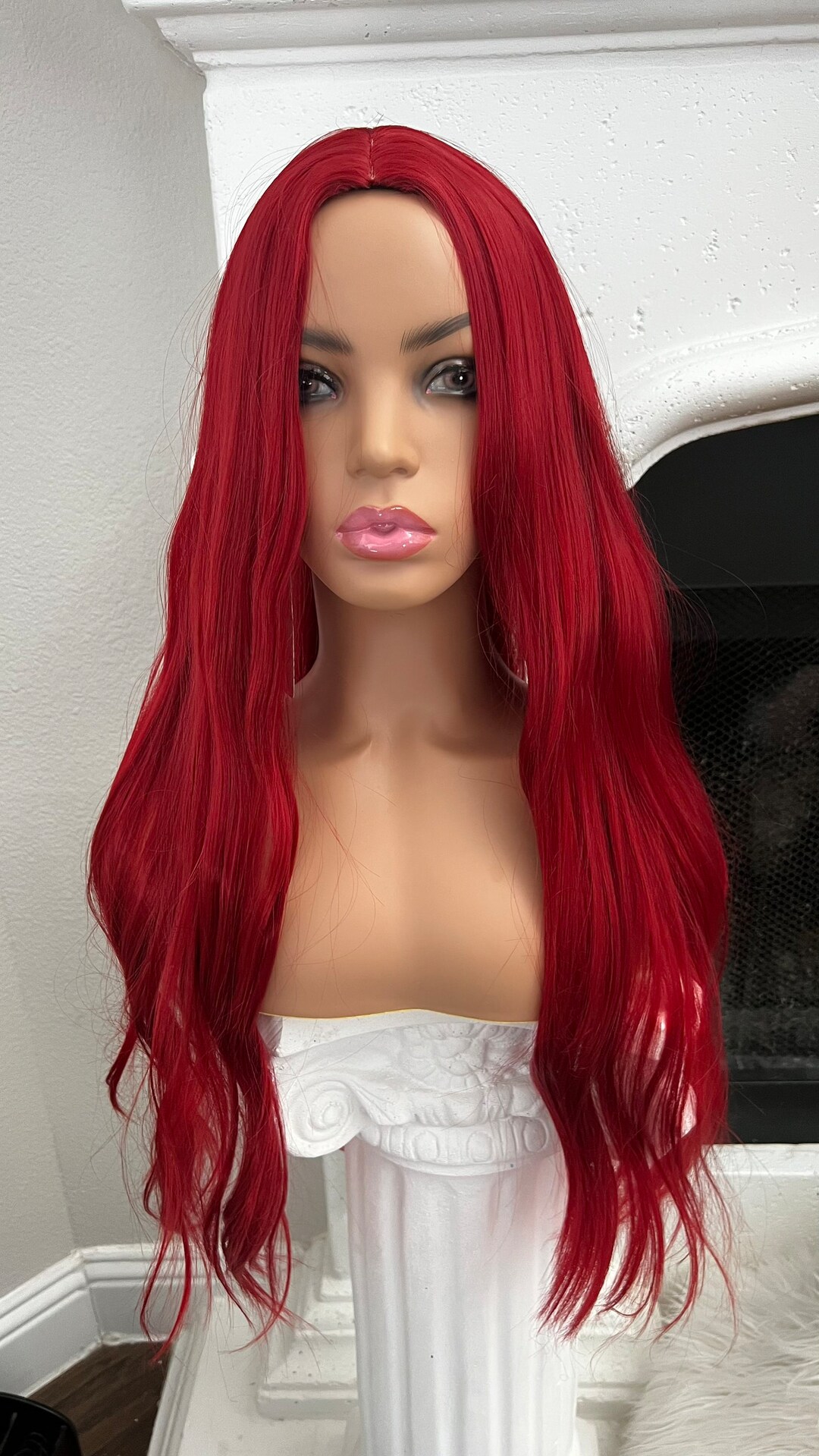 Raven Wig Beautiful Long Vibrant Red Wig. High Quality Material. - Etsy