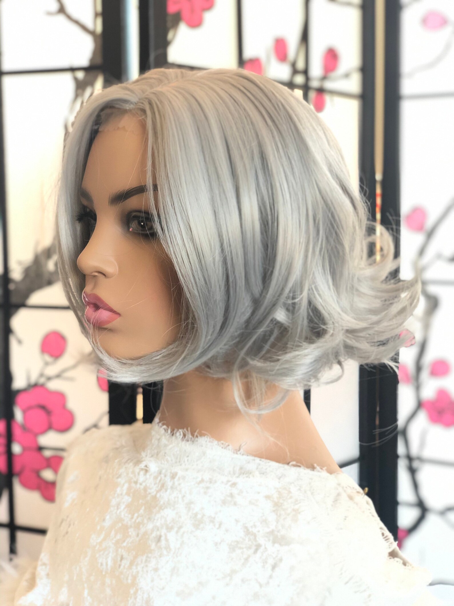 Bonnie Wig Silver Highlights Wig. High Quality Synthetic Material. Lace ...