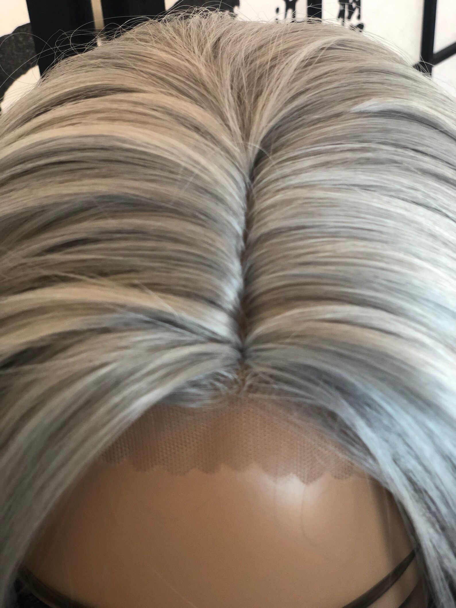 Bonnie Wig Silver Highlights Wig. High Quality Synthetic Material. Lace ...