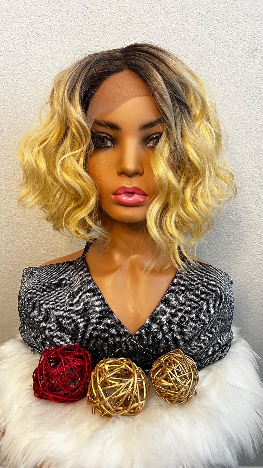 Limited Edition Pauline Wig 3 - Golden Blonde Lace Front. Dark Roots ...