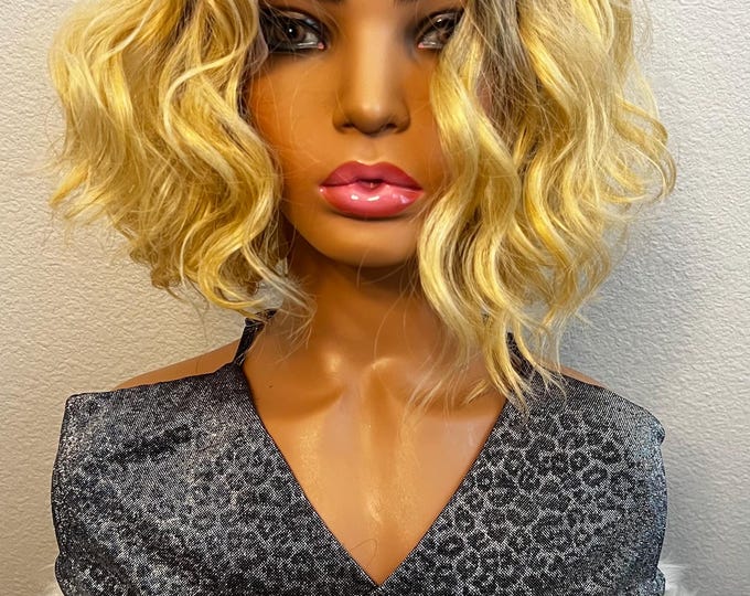Limited Edition Pauline Wig 3 - Golden Blonde Lace Front. Dark Roots ...