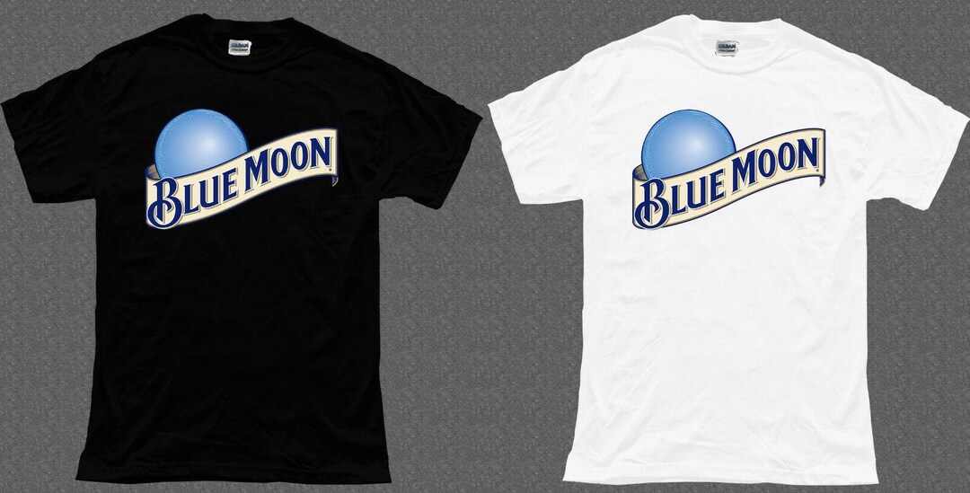 Blue Moon Beer Logo Mens Black and White Tshirt Limited Edition Good - Etsy