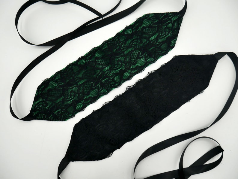 Lace And Satin Blindfold Cuffs Sexy Couples Role Play Bdsm Lite Boudoir
