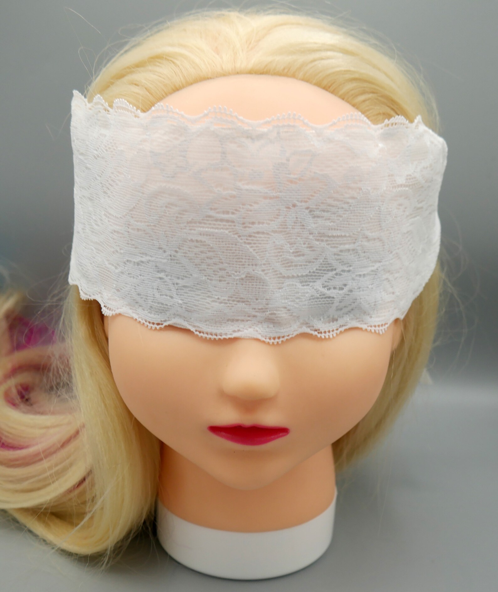 White Lace And Satin Blindfold And Cuffs Honeymoon Sexy Etsy