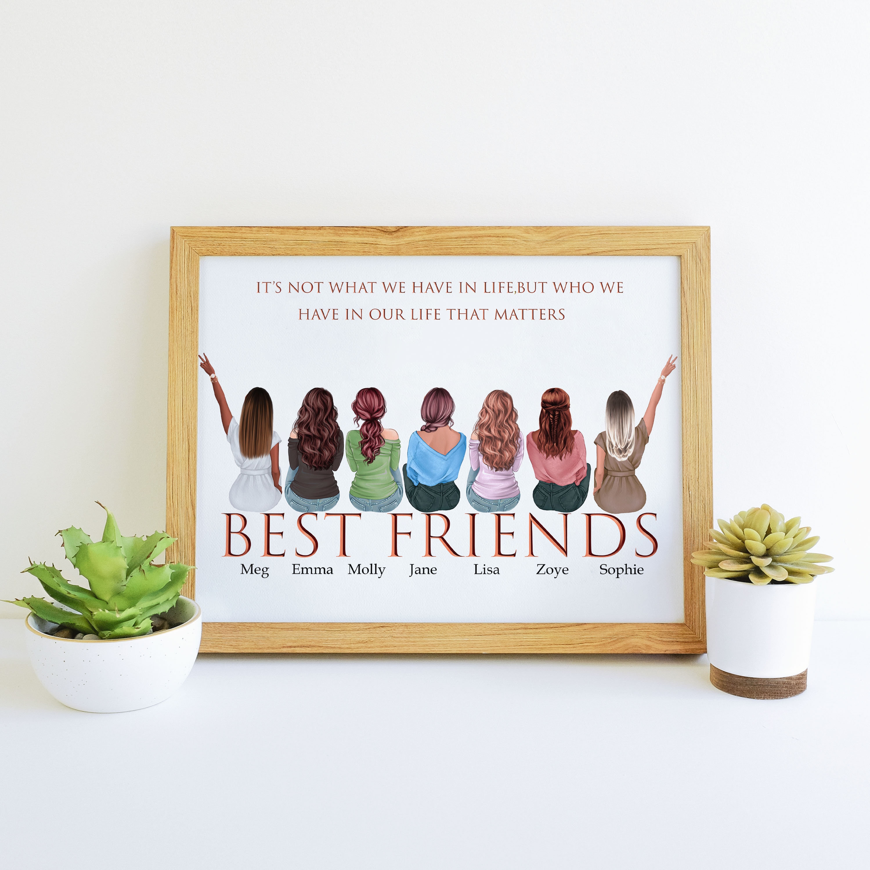 7 Personalised Best Friend Gift 7 Best Friends Print Friends - Etsy UK