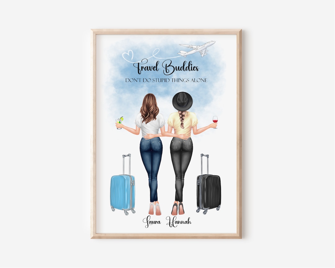 Travel Buddies Gift Ideas Travel Friends Gift Custom Travel Gift Best ...