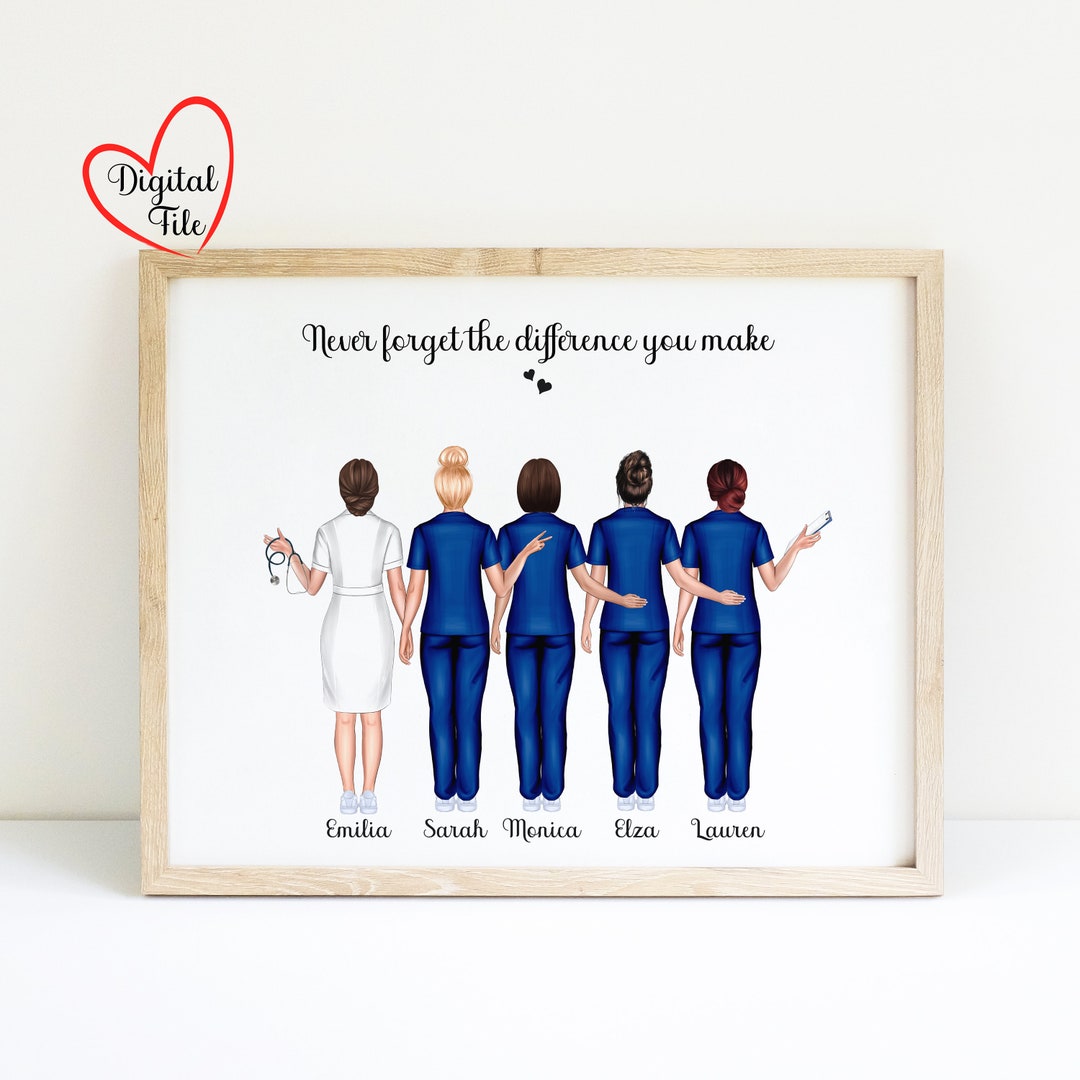 Personalised Nurse Print, Nurse Gift, Best Friend Print, Vet Gift ...