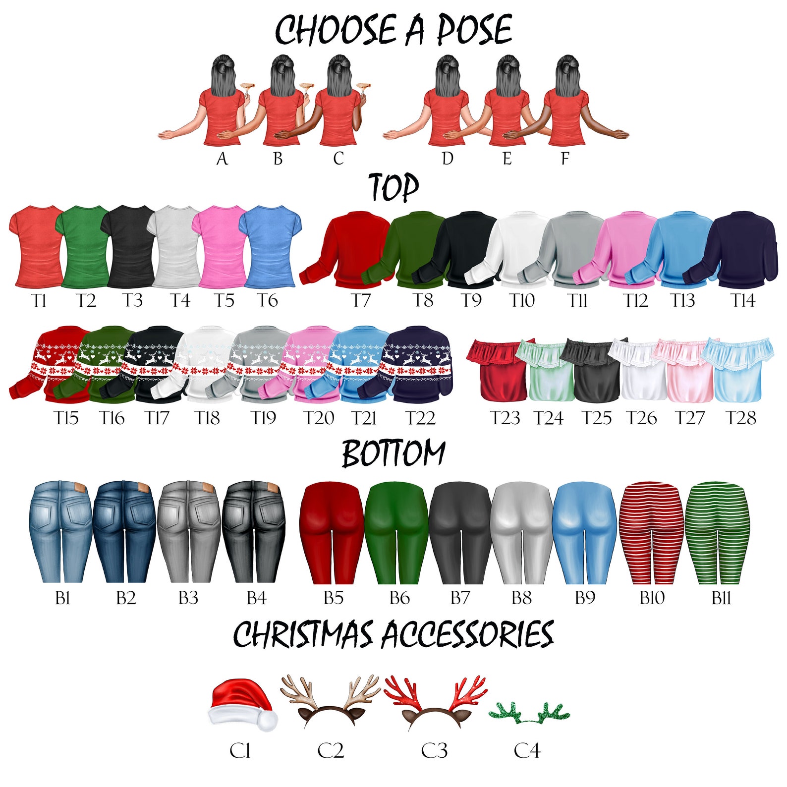 4 Friends Print Best Friend Print Personalised Wall Art Custom - Etsy