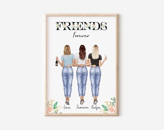 Friendship Illustration Print | Etsy