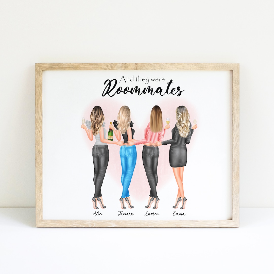 Roommate Gift Custom Roommates Print Personalized Roommate Gift Dorm ...