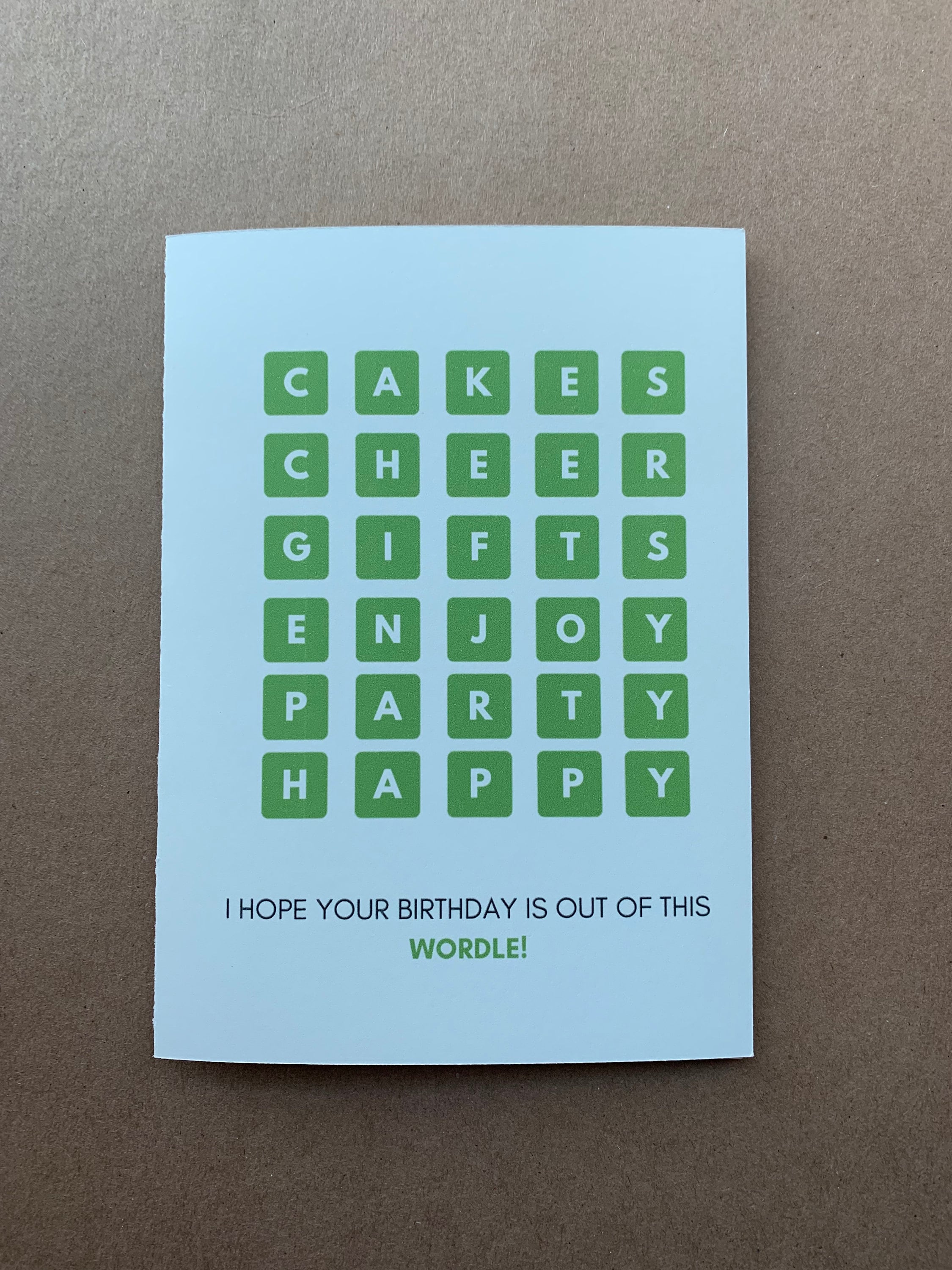 Wordle Birthday Card Funny Birthday Card Hand Painted Art Card Fun ...