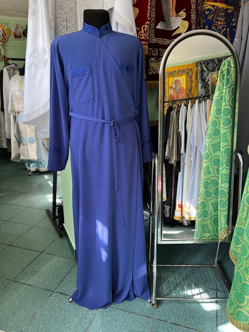 Set: Cassock Skufia in Blue Color - Etsy
