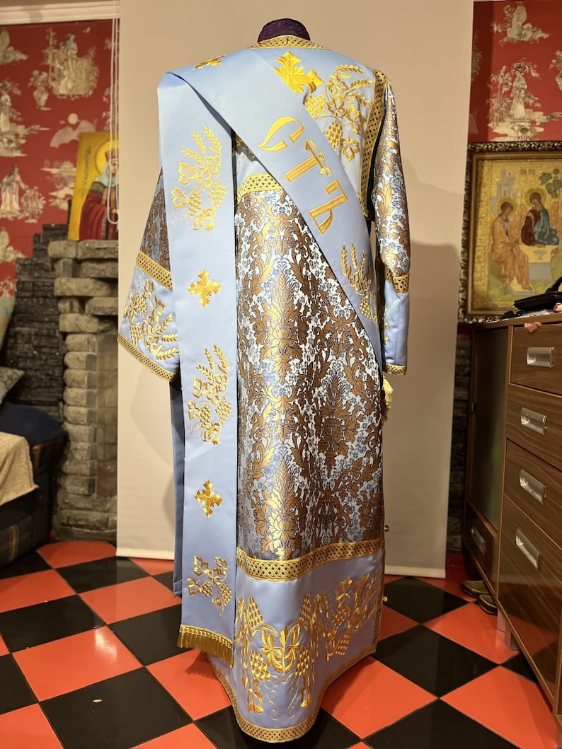 Embroidered Deacon's Vestment protodeacon Vestment Orthodox Greek Style ...