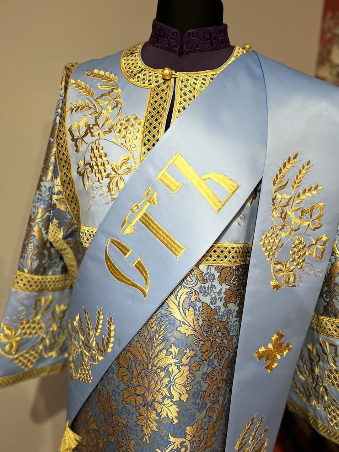 Embroidered Deacon's Vestment protodeacon Vestment Orthodox Greek Style ...