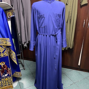 Set: Cassock Skufia in Blue Color - Etsy