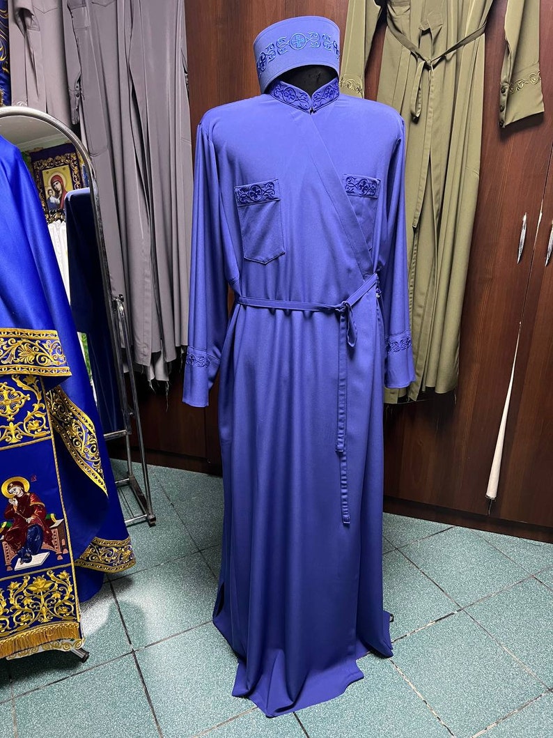 Set: Cassock, Skufia in Blue Color - Etsy