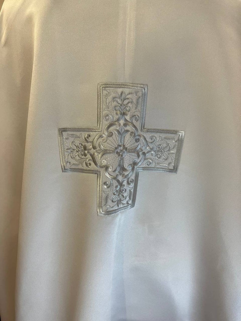Embroidered White Vestment Priest - Orthodox Greek Style Vestment ...