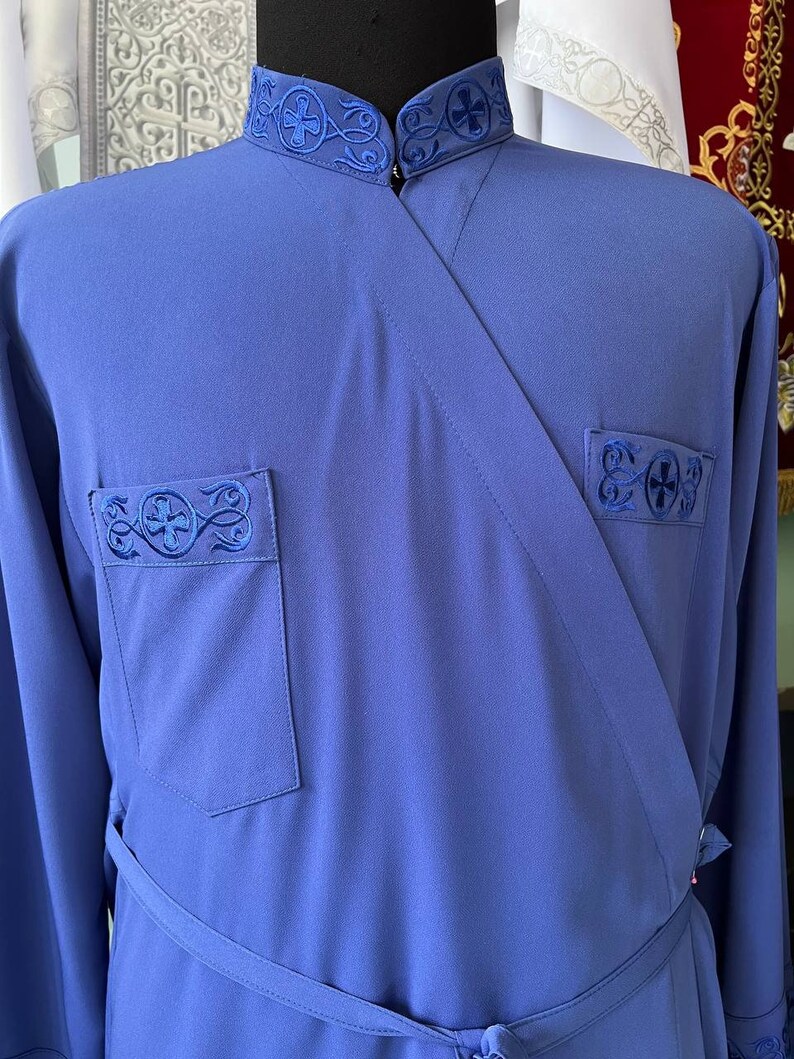 Set: Cassock Skufia in Blue Color - Etsy