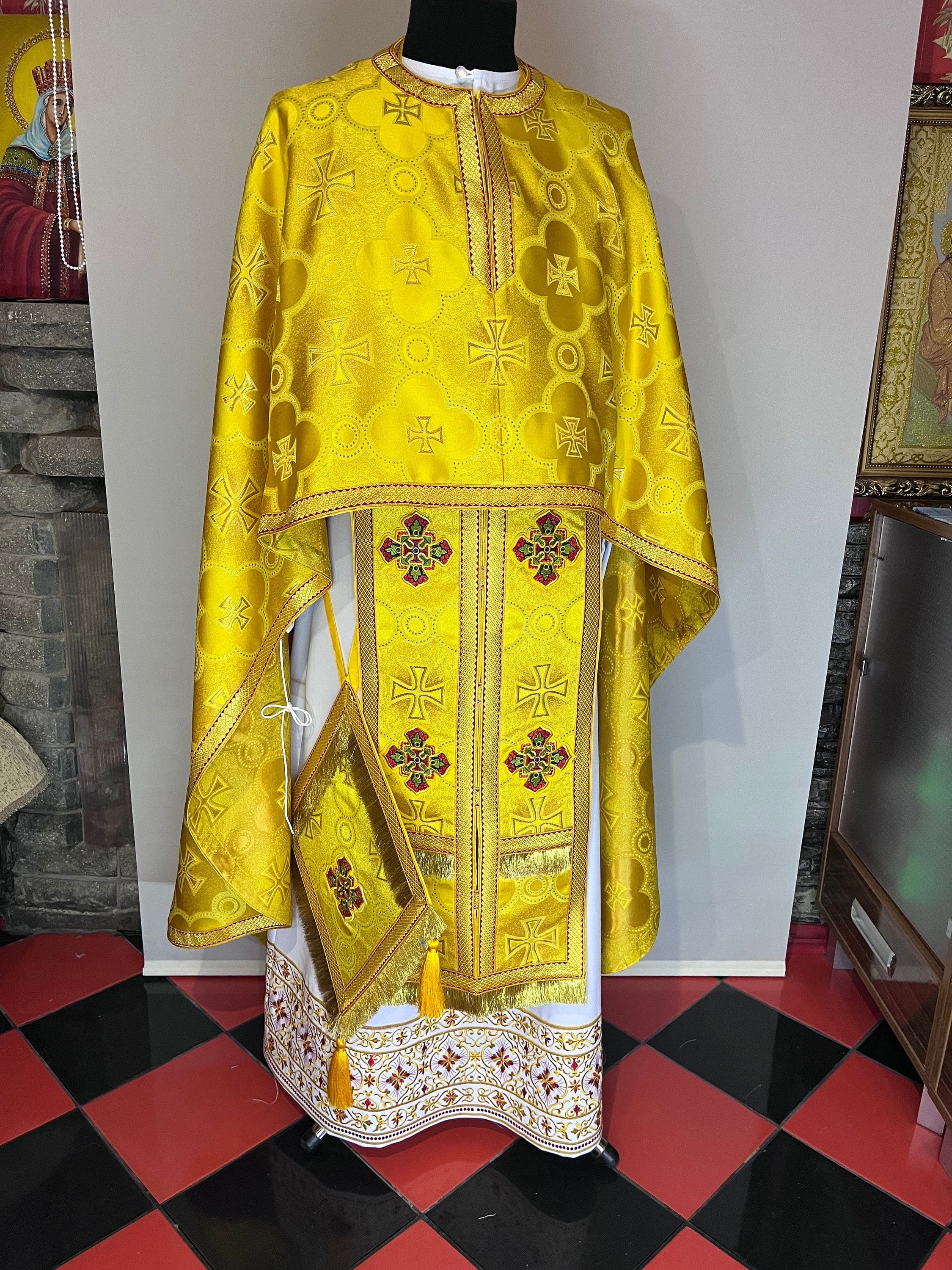 Vestment Priest With Chalice Covers - Orthodox Greek Style Vestment ...