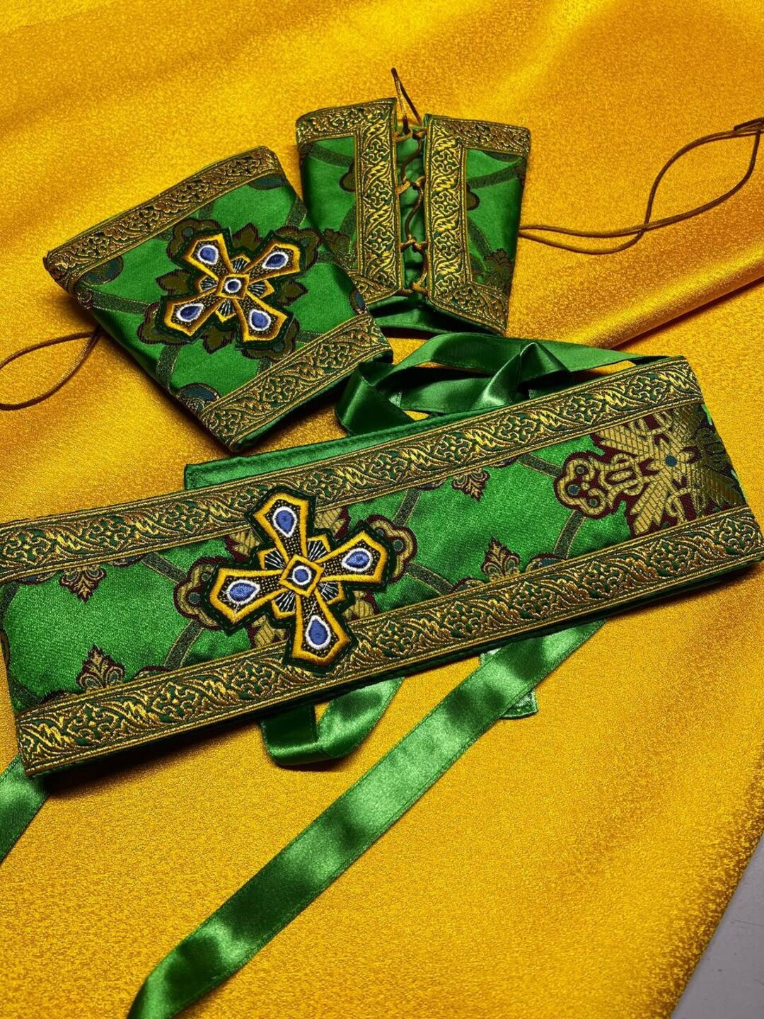 Green Orthodox Vestments With Covers - Greek Vestment - Priest Robe ...