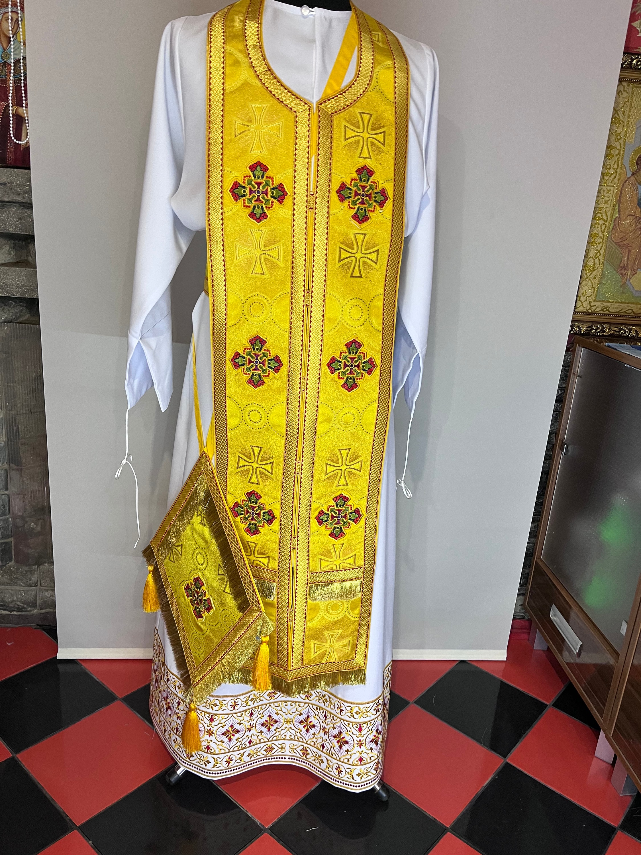 Vestment Priest With Chalice Covers - Orthodox Greek Style Vestment ...