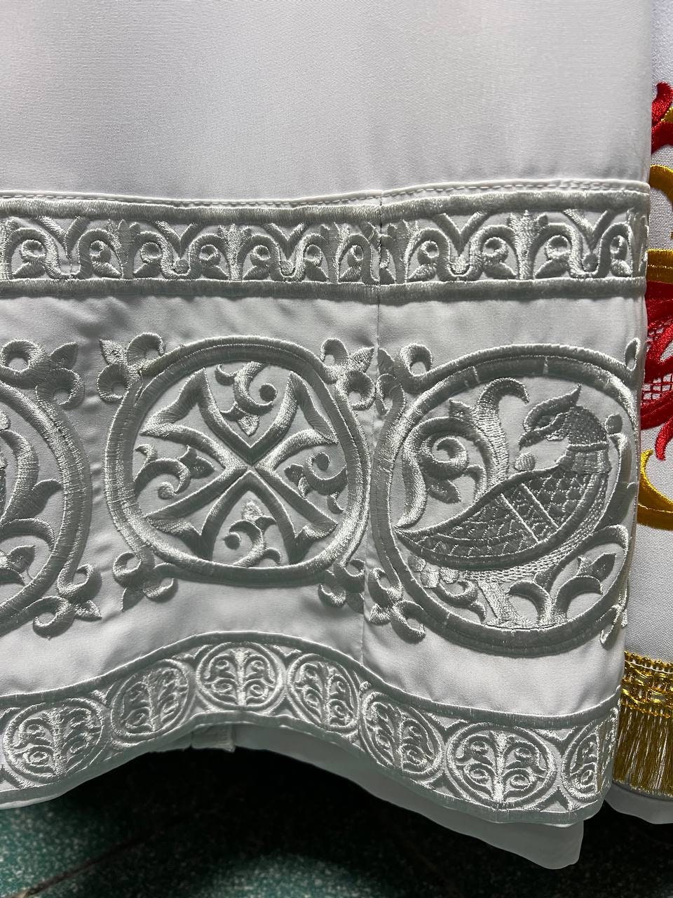 Embroidered White Vestment Priest Orthodox Greek Style - Etsy
