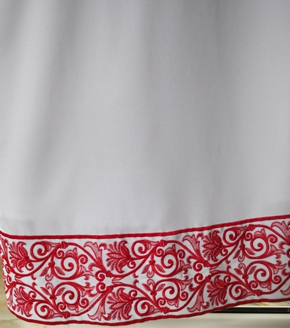 Red stykhar with embroidery - podriznik - Orthodox Greek style vestment ...