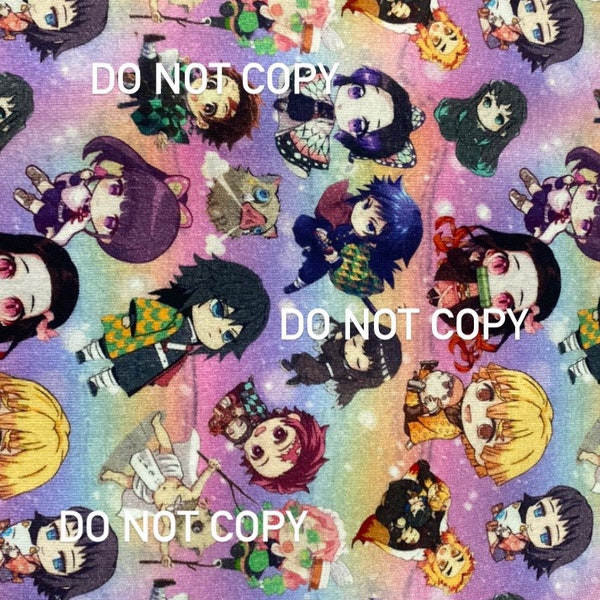 Demon Slayer Fabric - Etsy UK