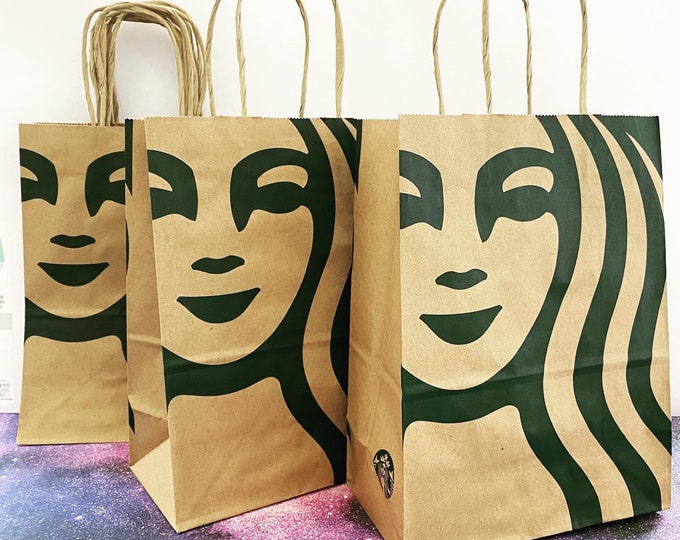 Medium Size Paper Bags Starbucks - Etsy