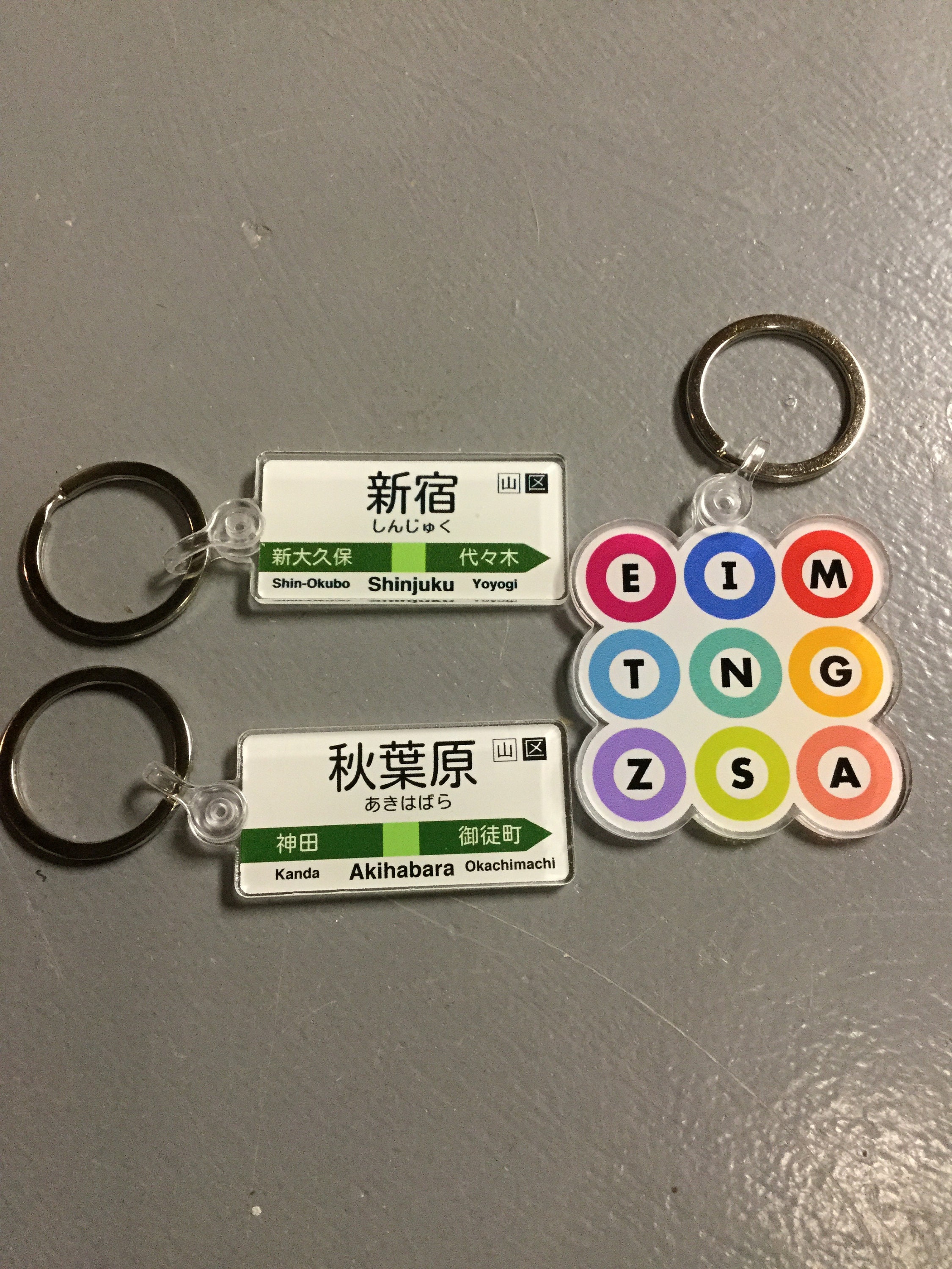 Tokyo Subway Keychain Shinjuku Station Keychain Japan | Etsy