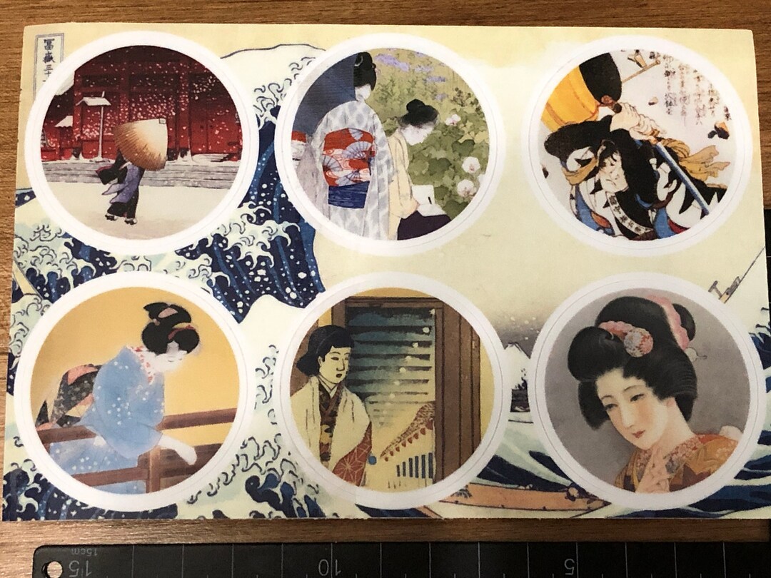 Vintage Japan Sticker Sheet, Japan Sticker, Magnet, Antique, Laptop ...