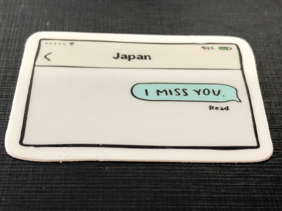I Miss You, Japan Text Message, Tokyo Sticker, Thanksgiving, Travel ...