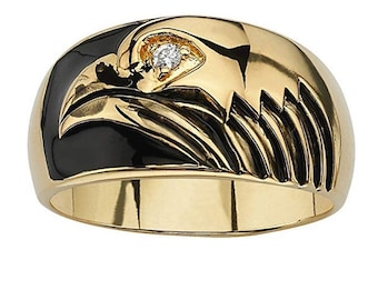 18k Gold Eagle Ring - Etsy
