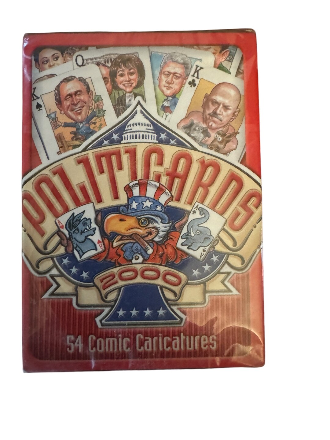 Vintage 2000 Politicards Political 54 Caricatures Deck of Cards New ...