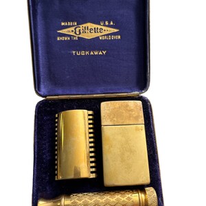 Vintage 1920s Gillette Tuckaway Travel Safety Razor and Case - Etsy