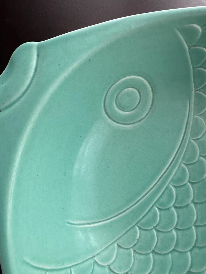 Vintage 50’s Metlox Poppytrail California Pottery Fish Bowl Seafoam ...