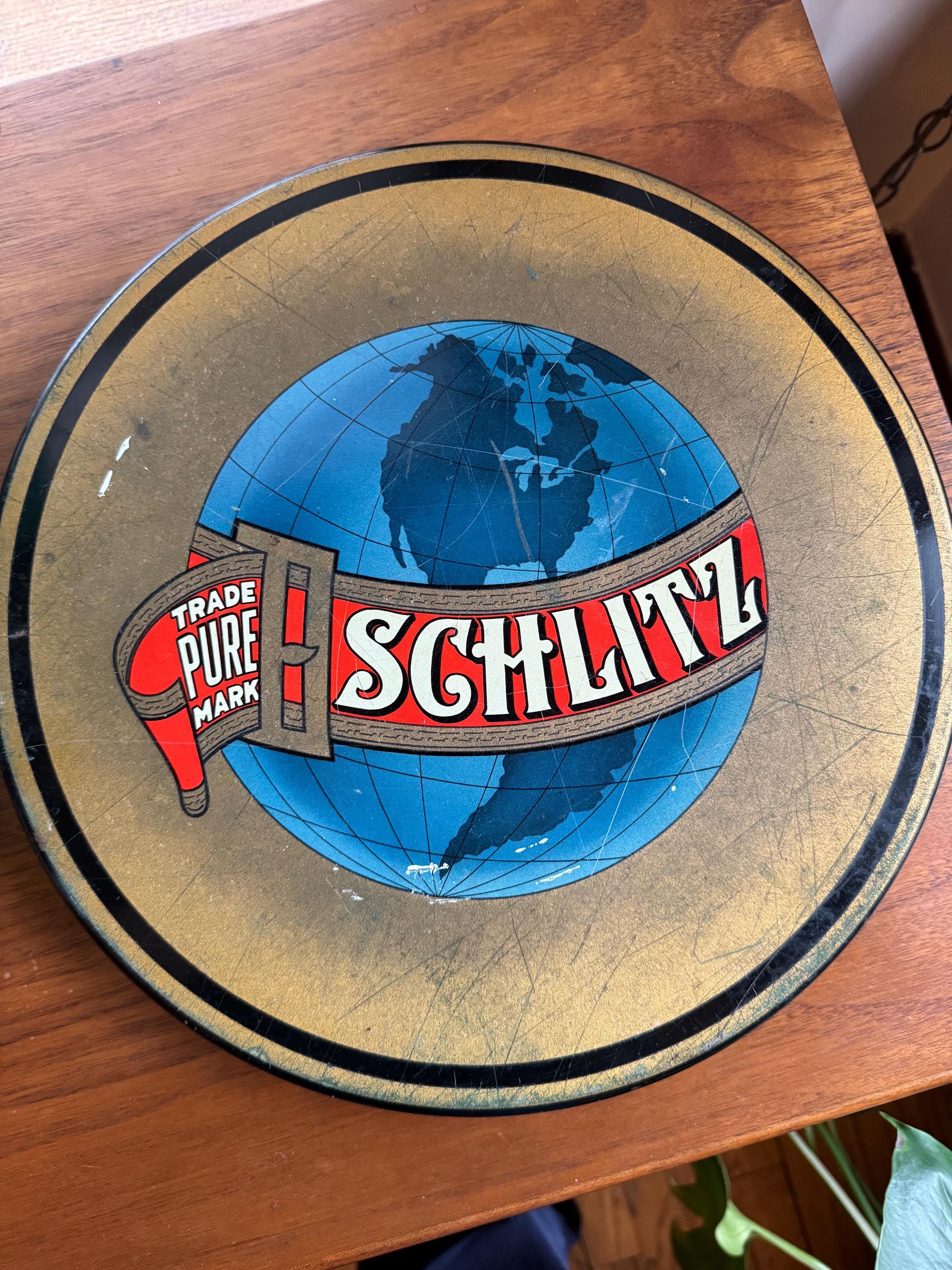 Vintage 1940s Schlitz Beer Made in Milwaukee Beverage Bar Serving Tray ...