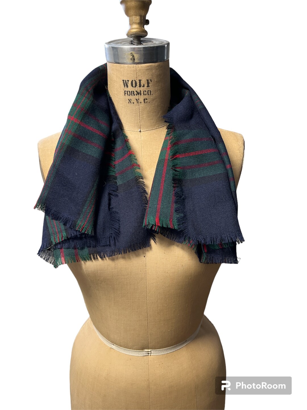 Vintage Made in West Germany Red Green Blue Plaid Wool Scarf - Etsy
