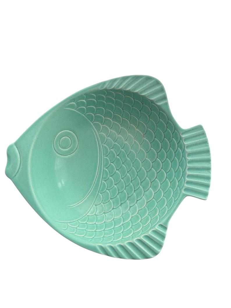 Vintage 50’s Metlox Poppytrail California Pottery Fish Bowl Seafoam ...