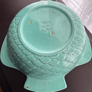 Vintage 50’s Metlox Poppytrail California Pottery Fish Bowl Seafoam ...
